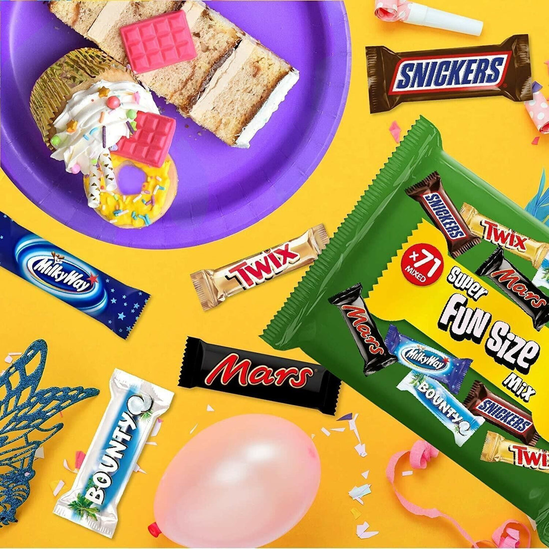 Mars Super Fun Size Mix 71 Bars Variety Assorted Minis Chocolate Bars ...